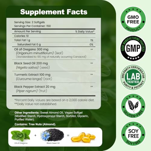 High potency oil of oregano capsules