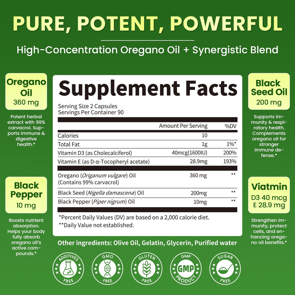 high potency oil of oregano capsules
