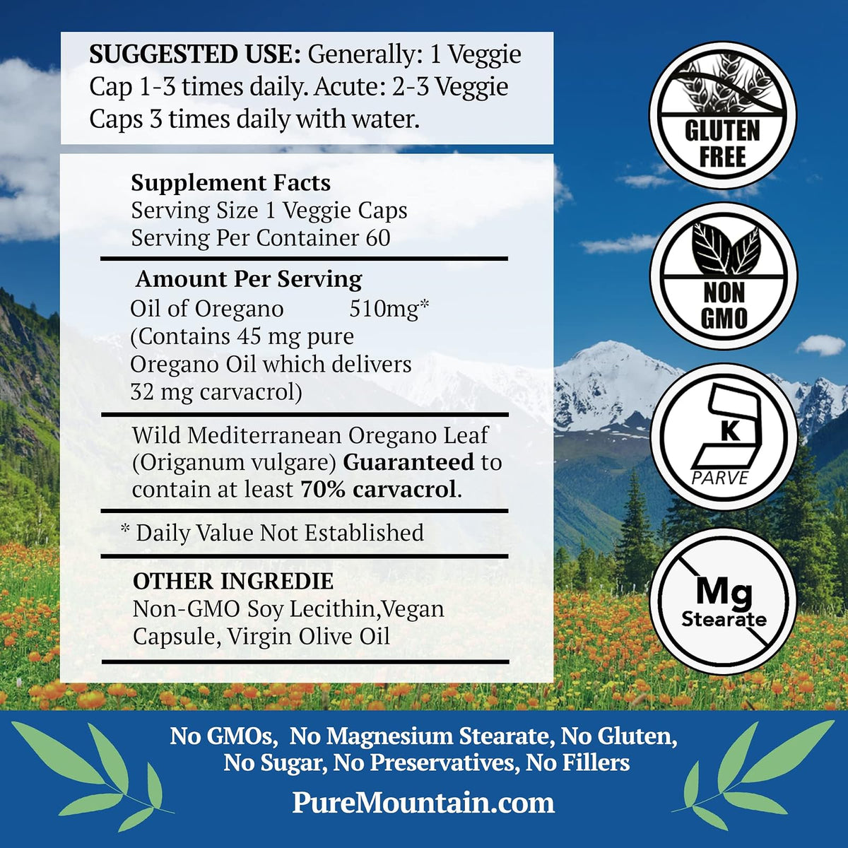 high potency oil of oregano softgels