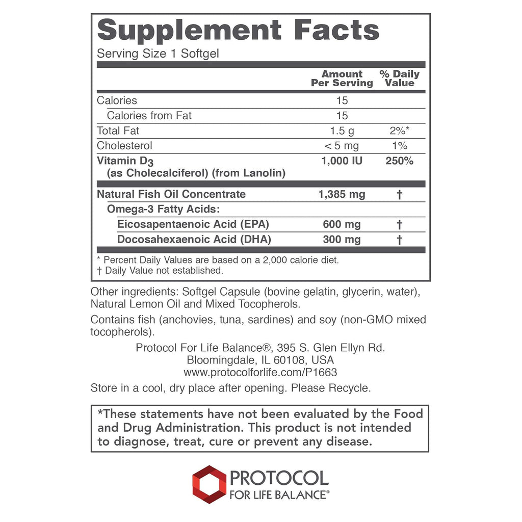 High potency Omega 3-D supplement