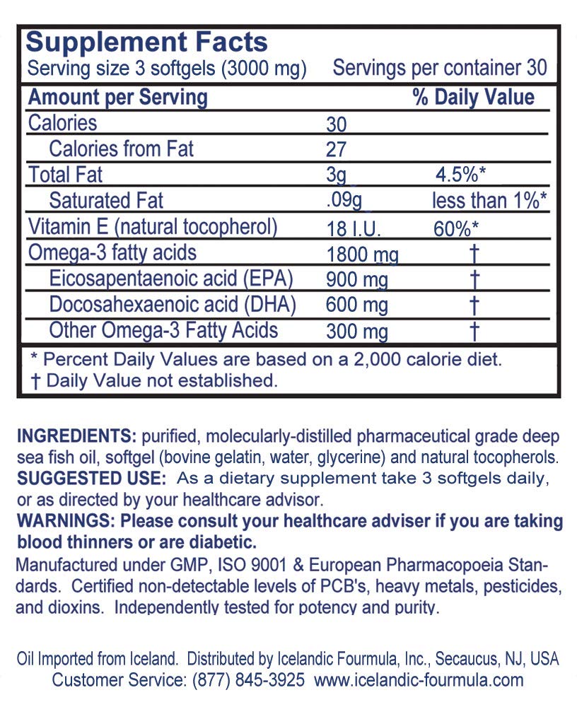 high potency omega 3 fish oil