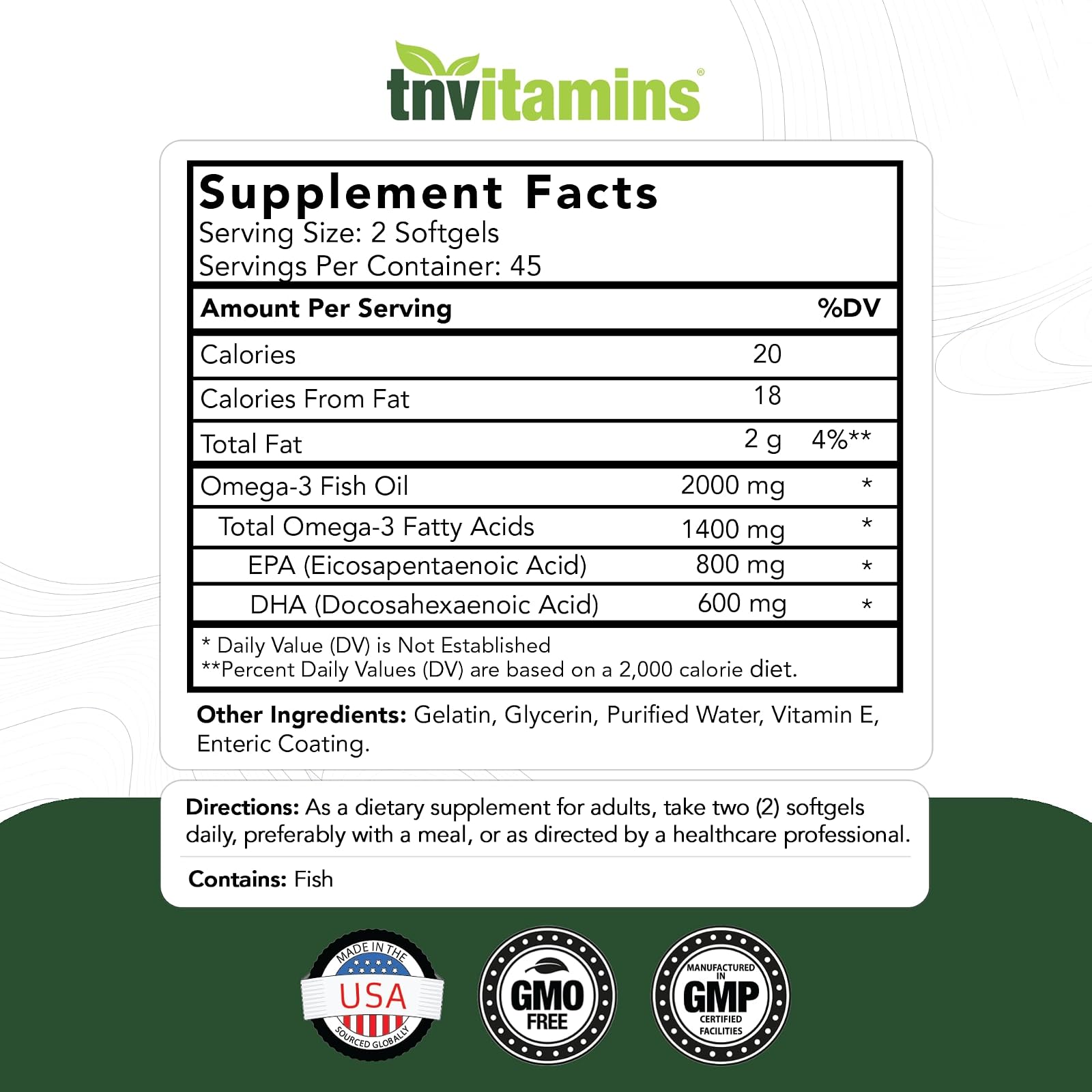 high potency omega 3 fish oil