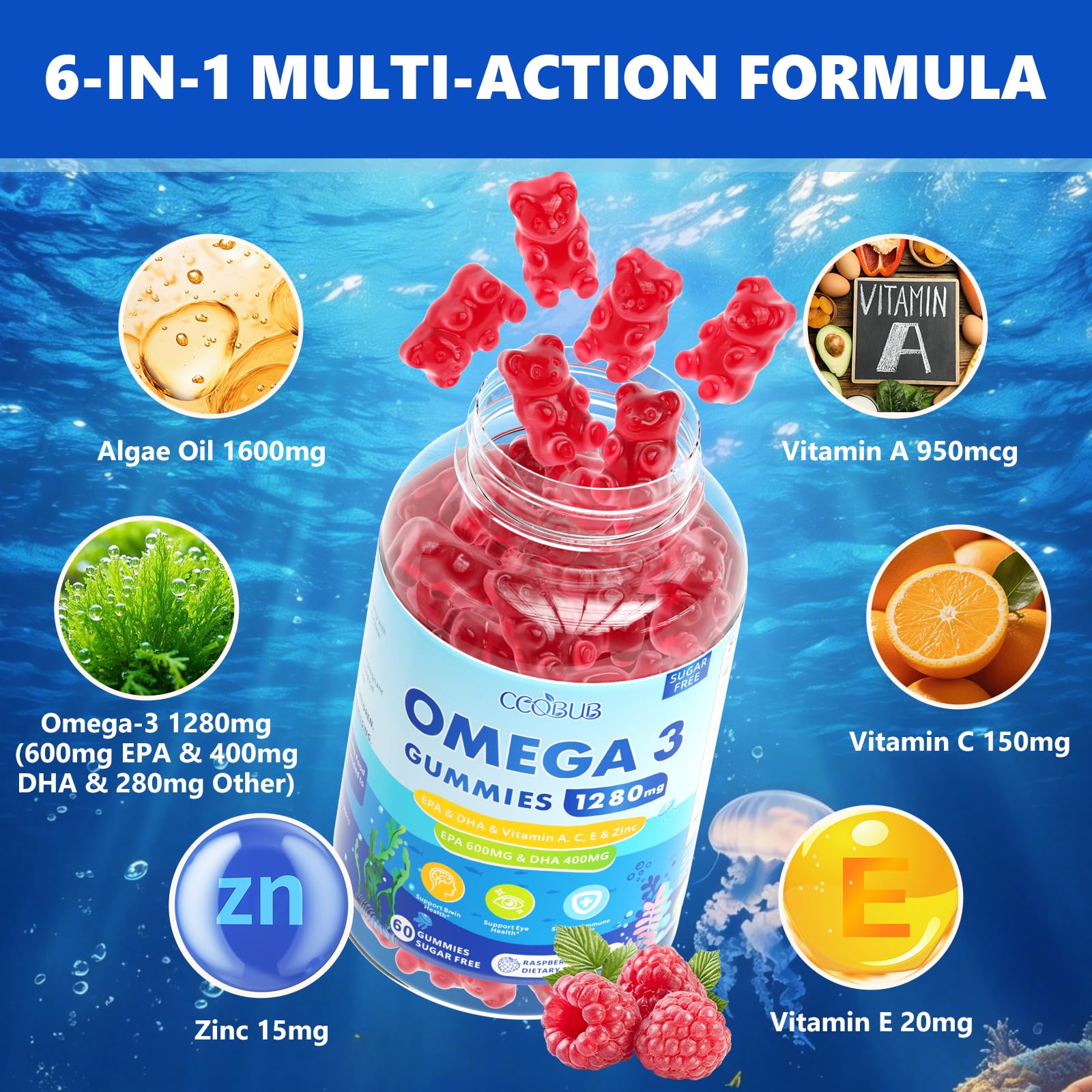 High potency Omega 3 gummies