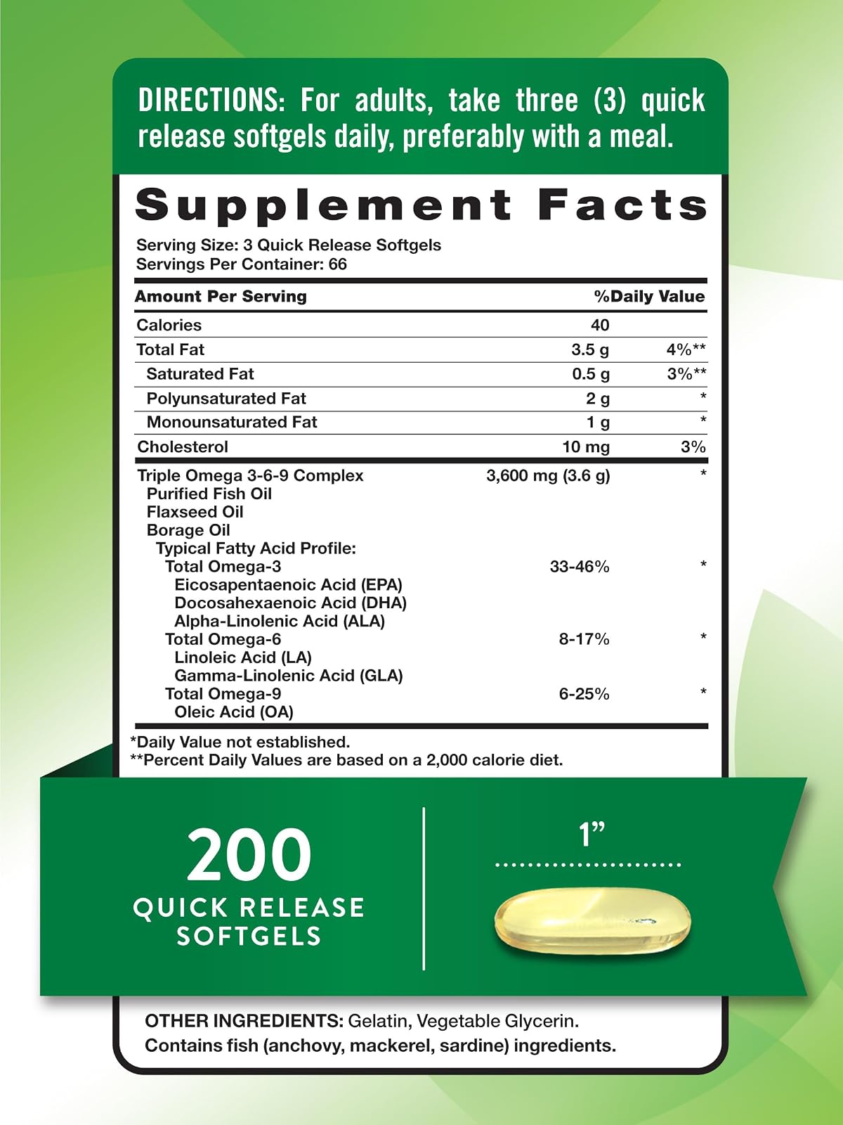 High potency omega fatty acids