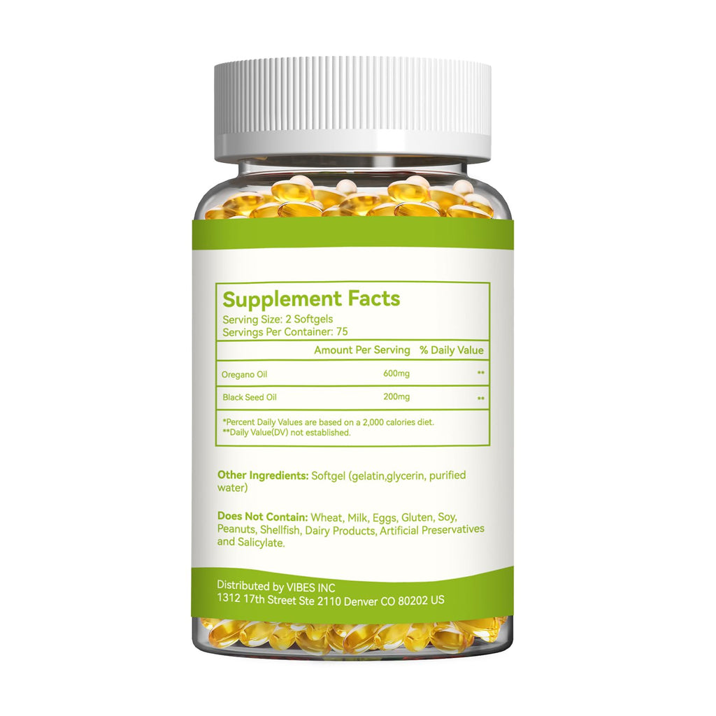 High potency oregano oil softgels