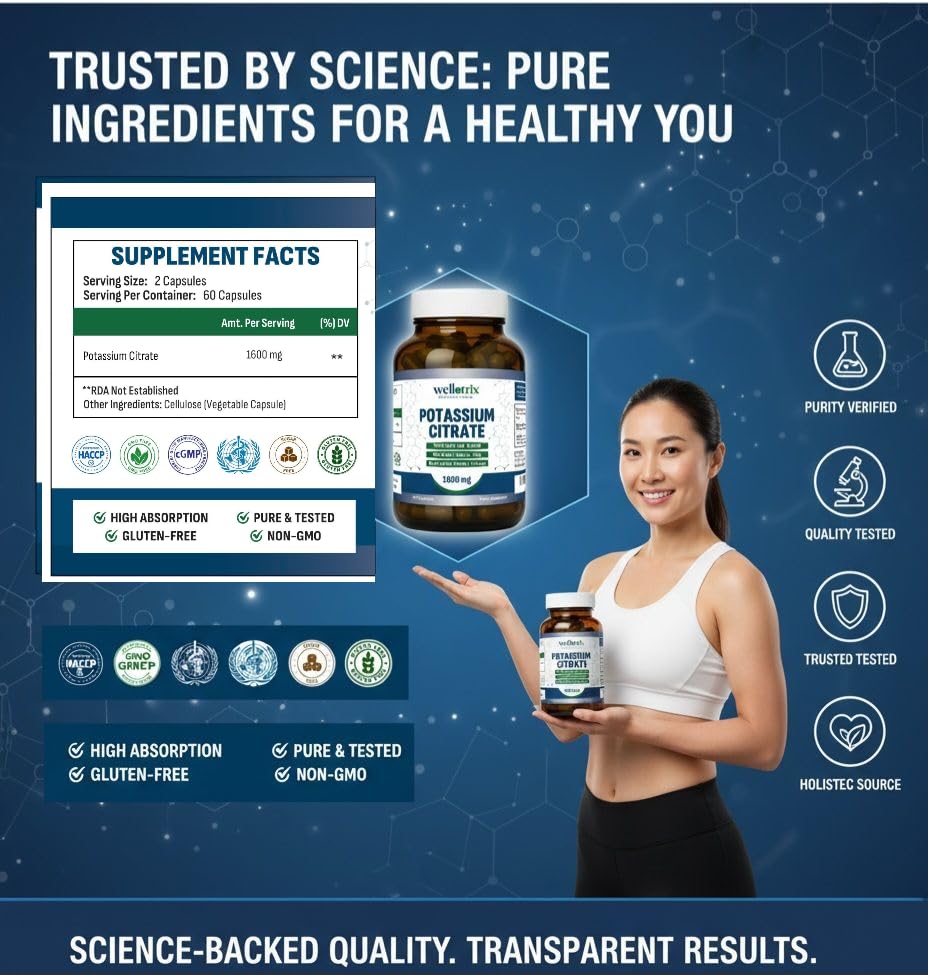 High potency potassium citrate supplement