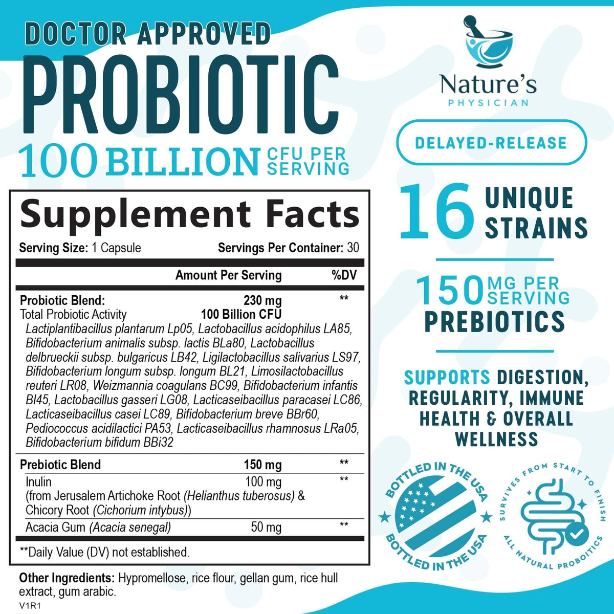 high potency probiotics 100 billion CFU