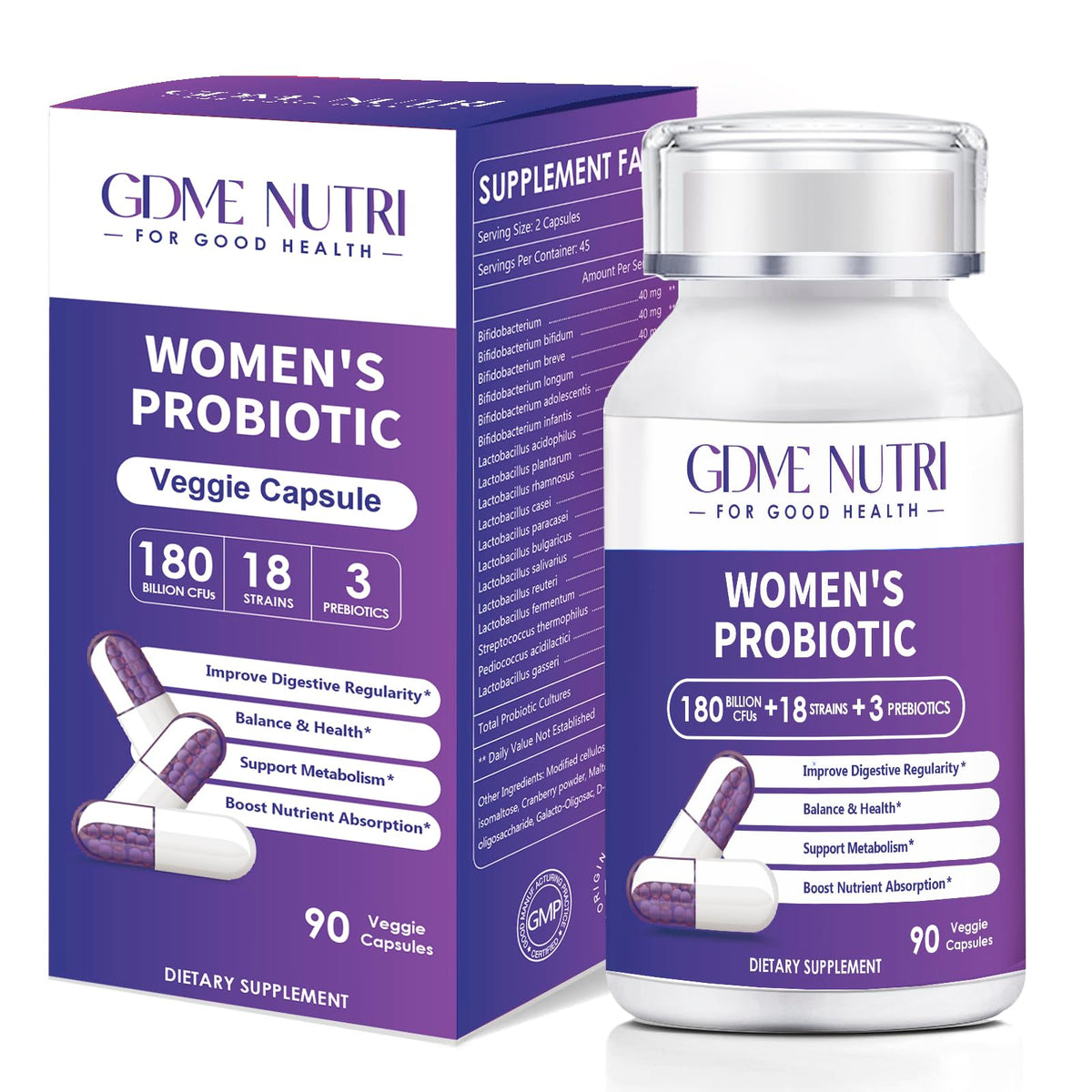 high potency probiotics 180 billion CFU