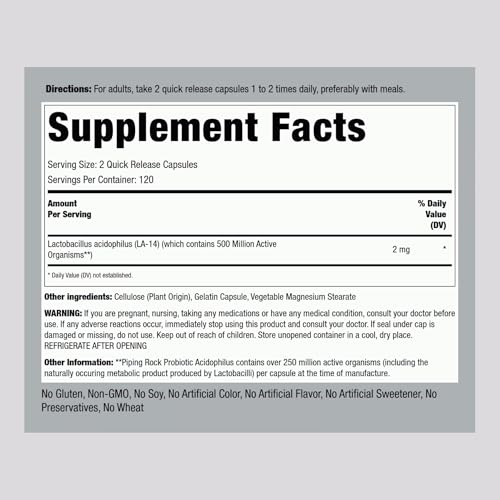 High potency probiotics 250 million CFU