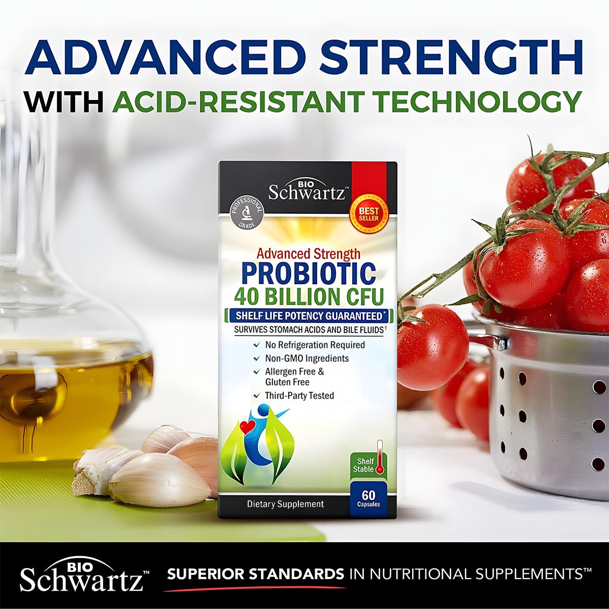 High potency probiotics 40 billion CFU
