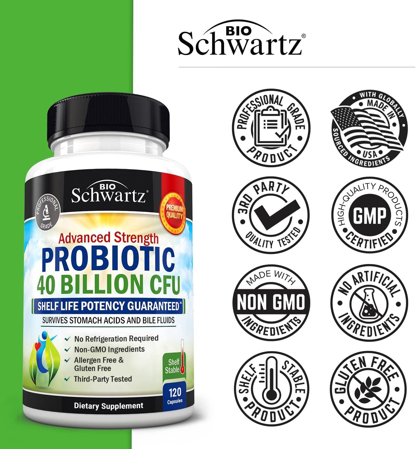High potency probiotics 50 billion CFU