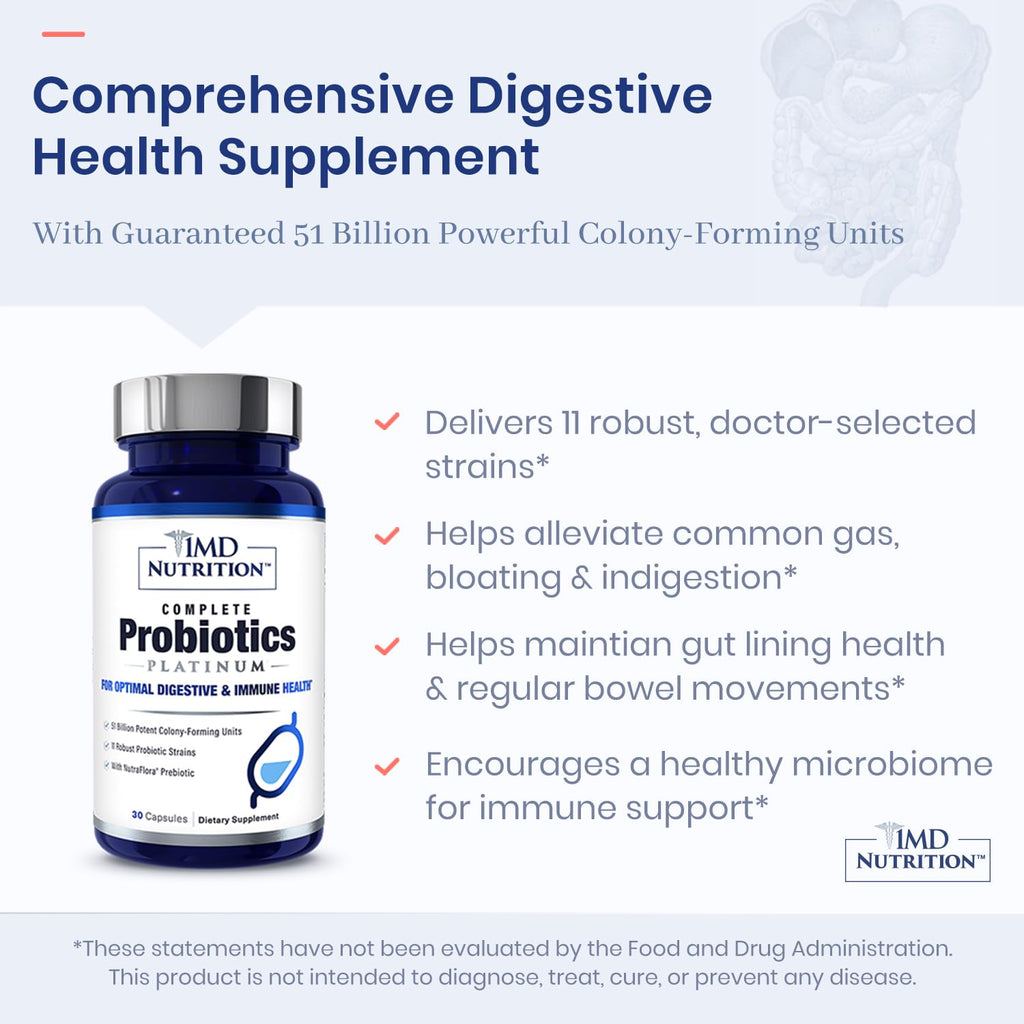 High potency probiotics 50 billion CFU