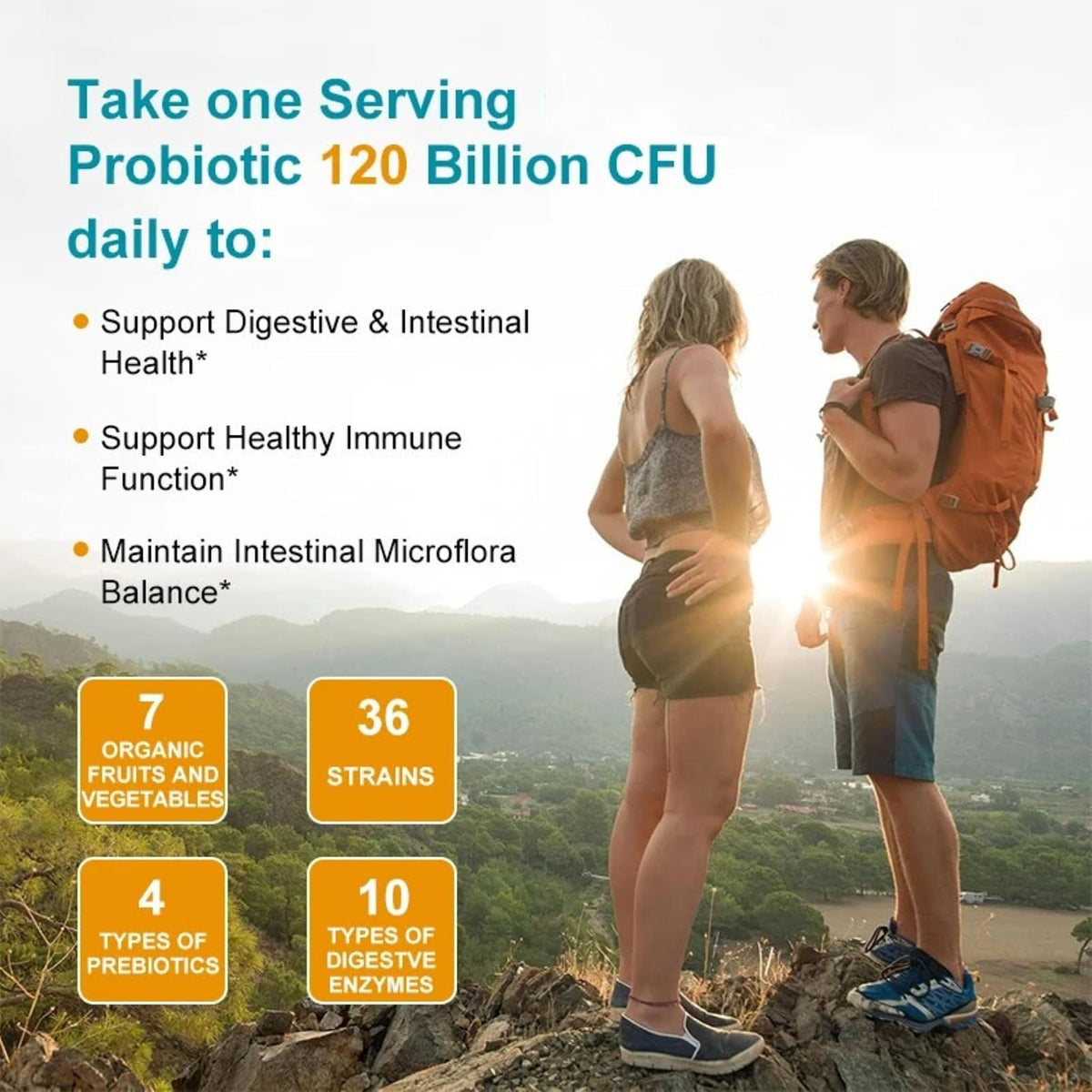 High potency probiotics 50 billion CFU
