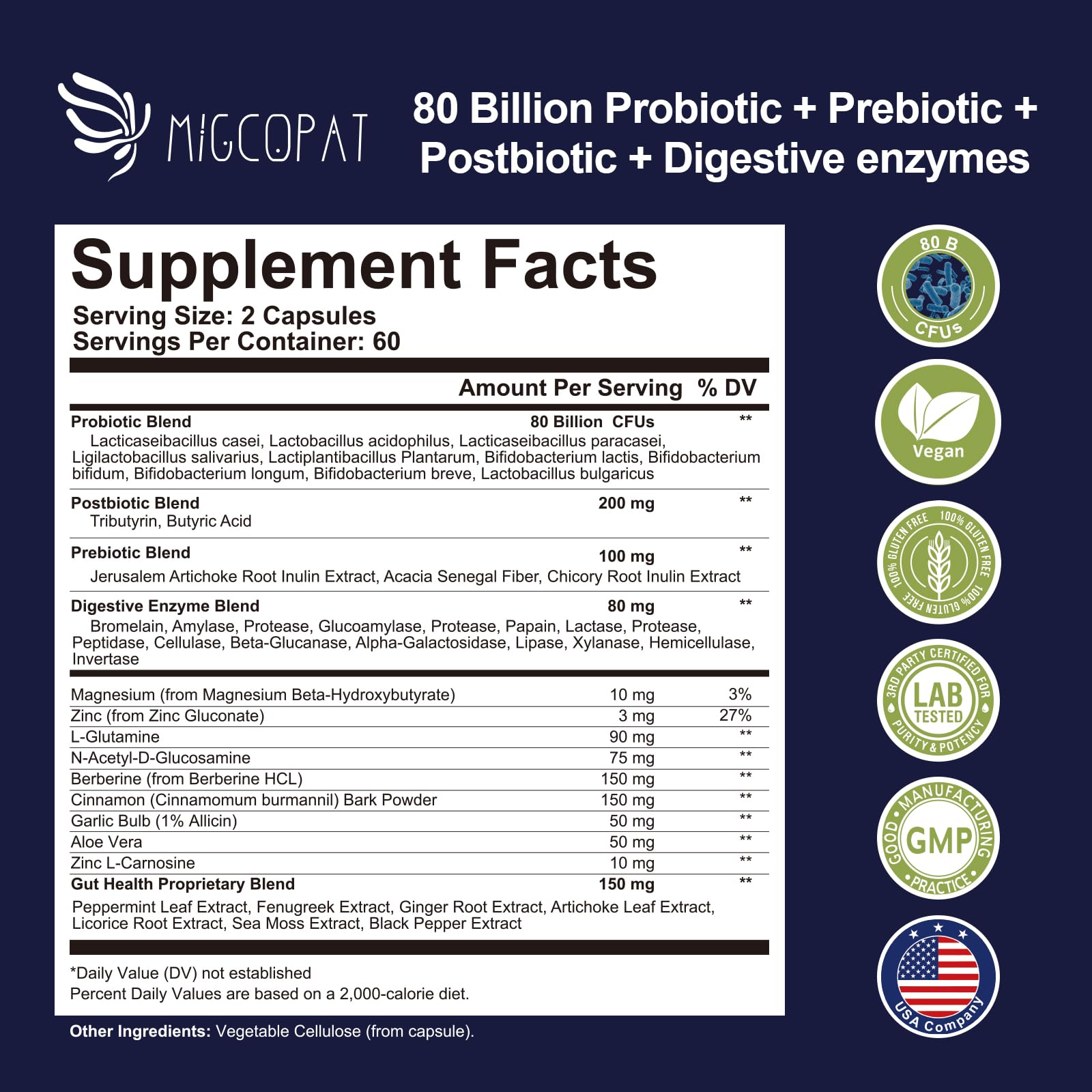 high potency probiotics 80 billion CFU