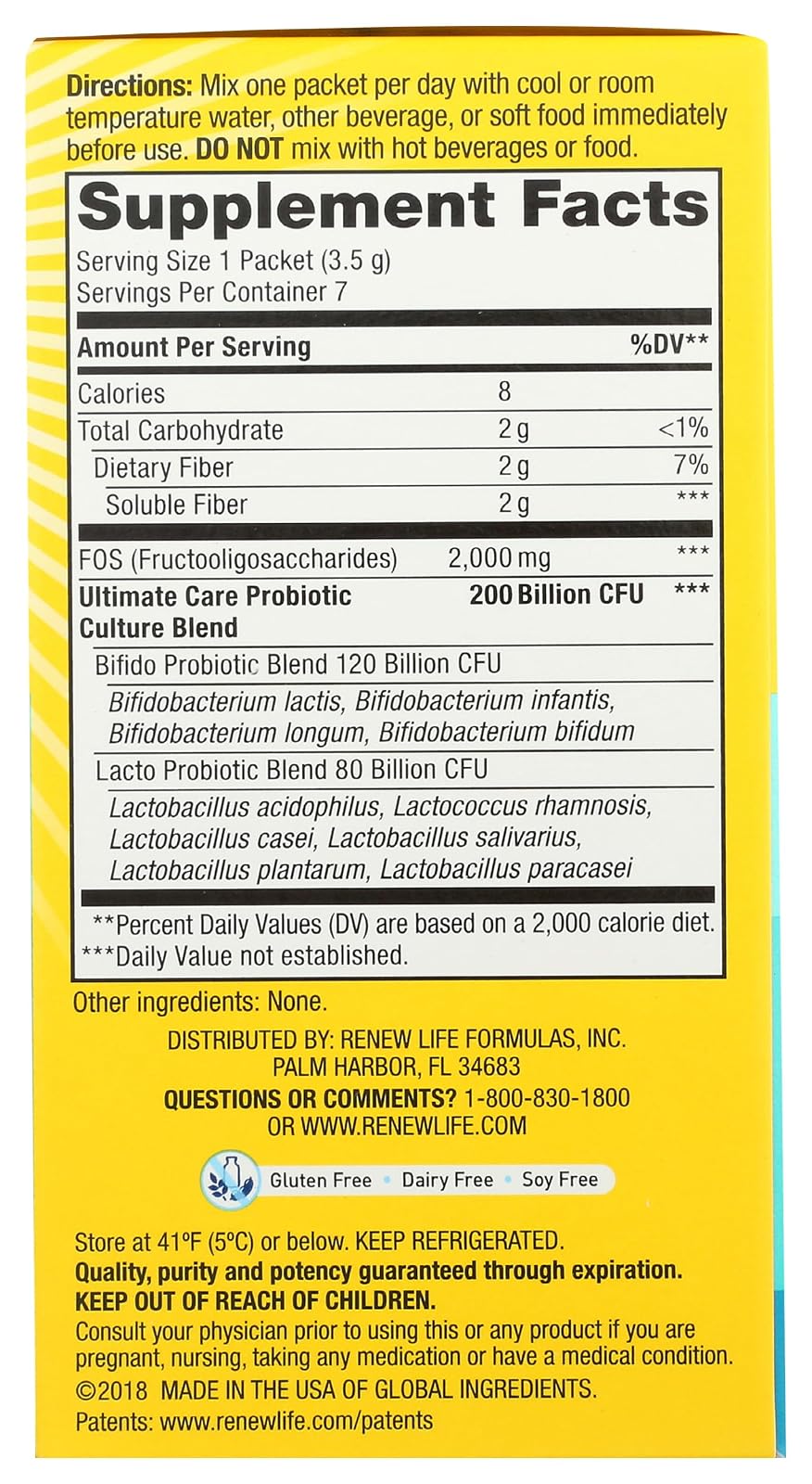 High potency probiotics for adults