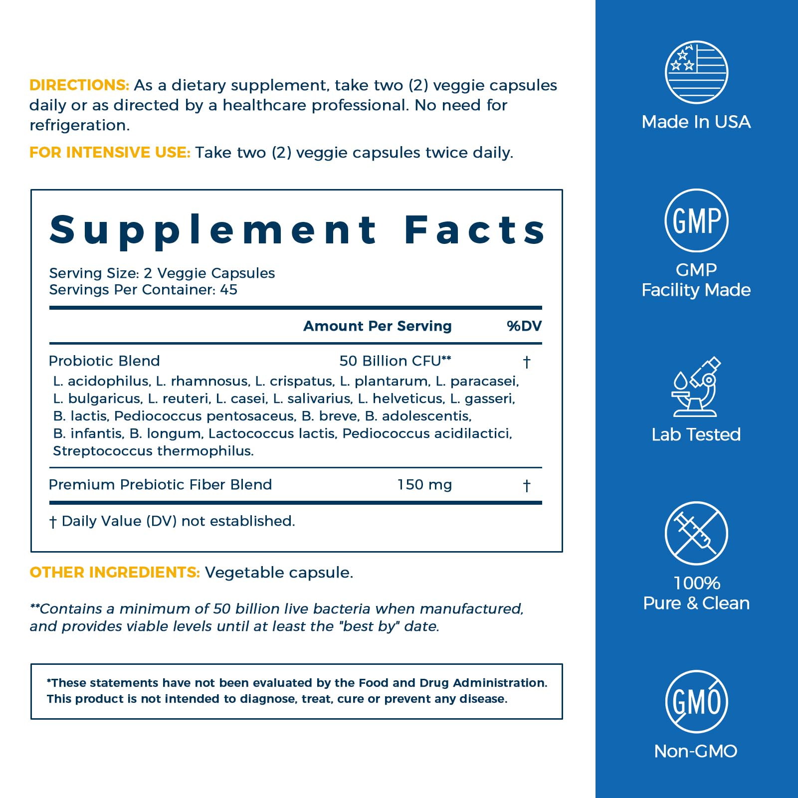 high potency probiotics for overall health