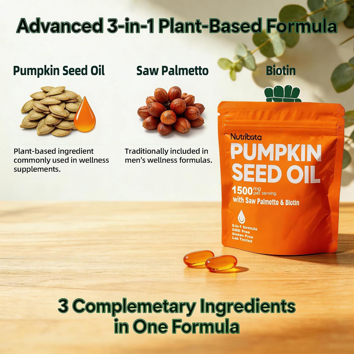 High potency pumpkin seed oil capsules