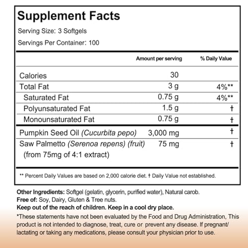 high potency pumpkin seed oil softgels