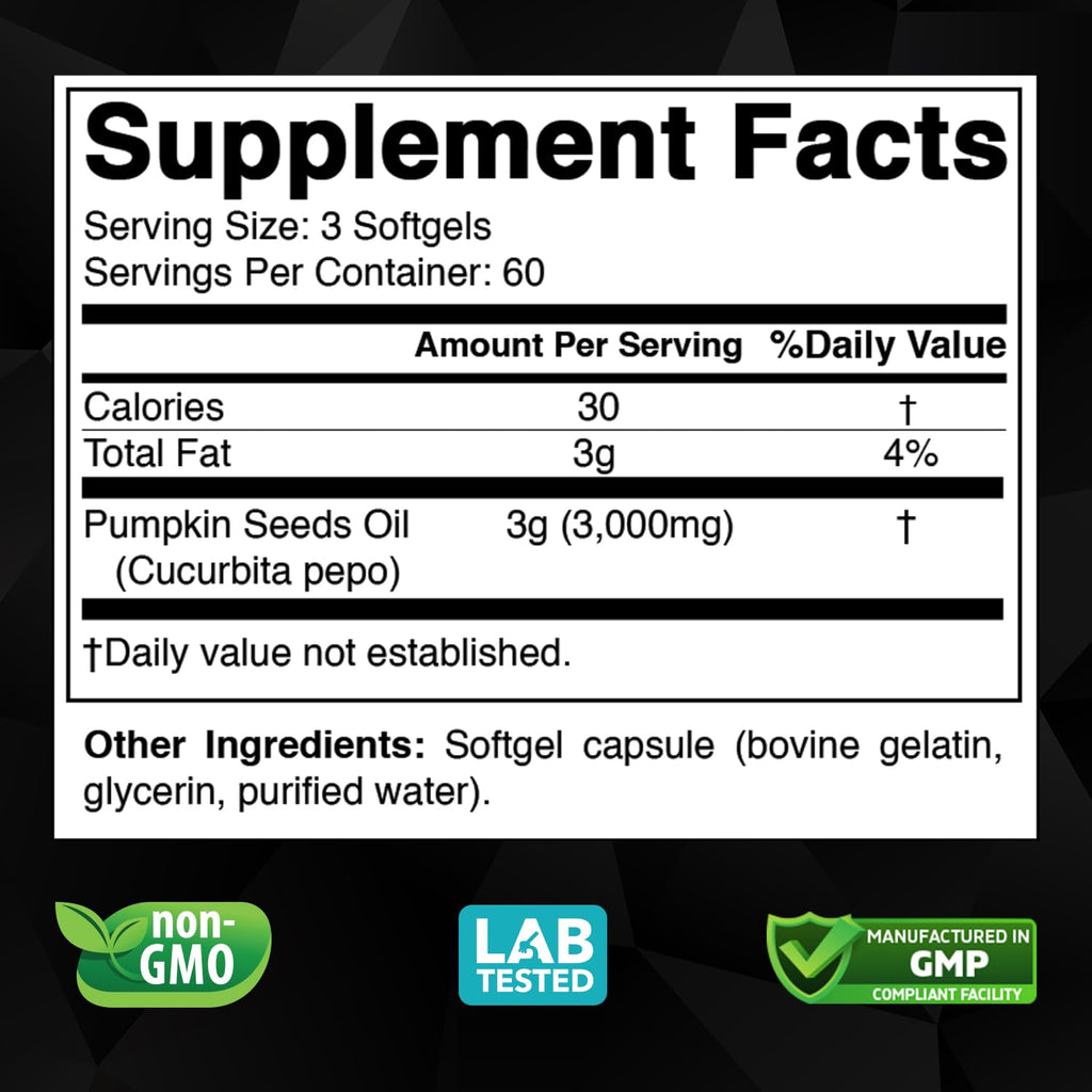 high potency pumpkin seed oil softgels