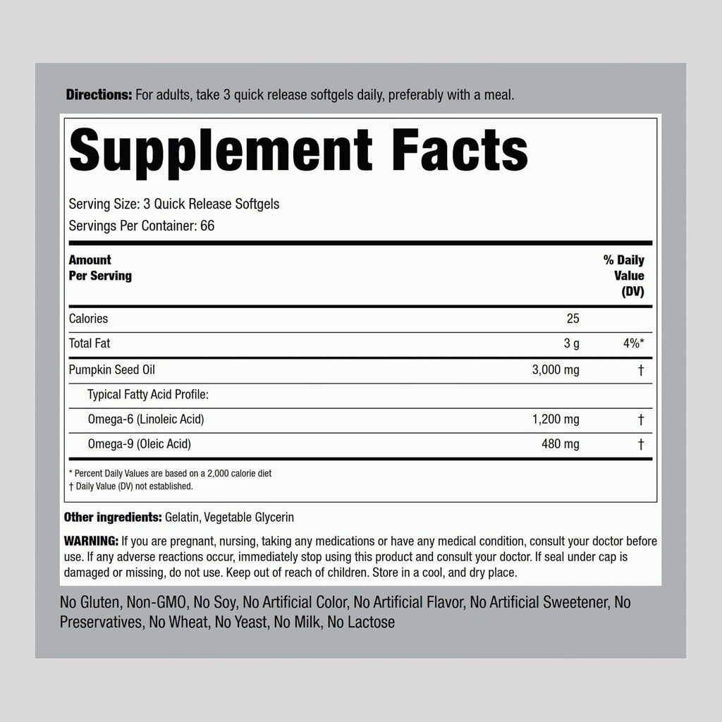 high potency pumpkin seed oil