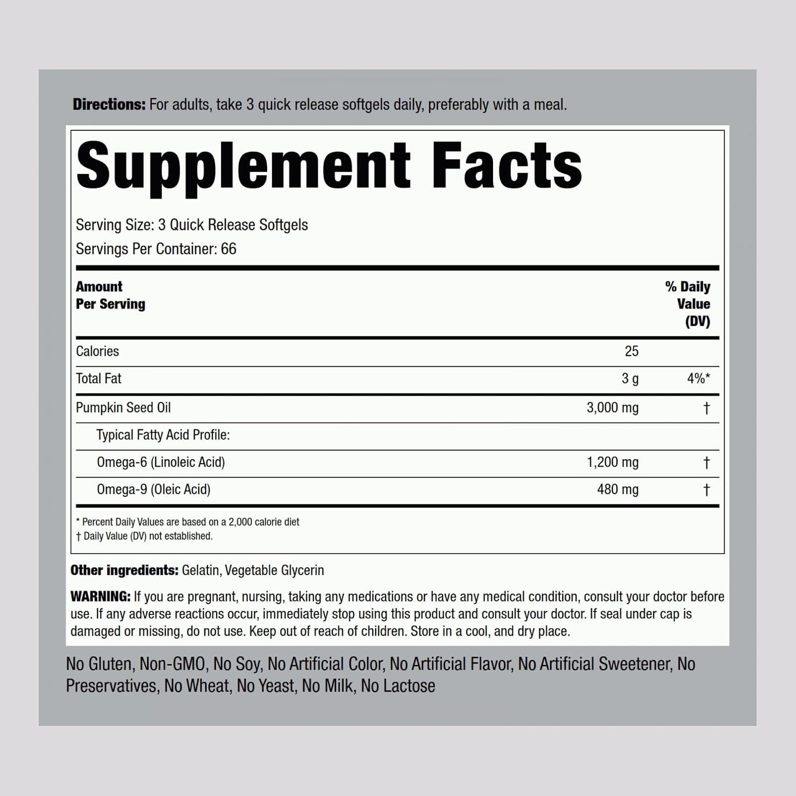 high potency pumpkin seed oil