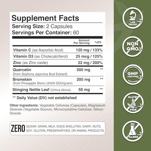 High potency Quercetin for allergy relief