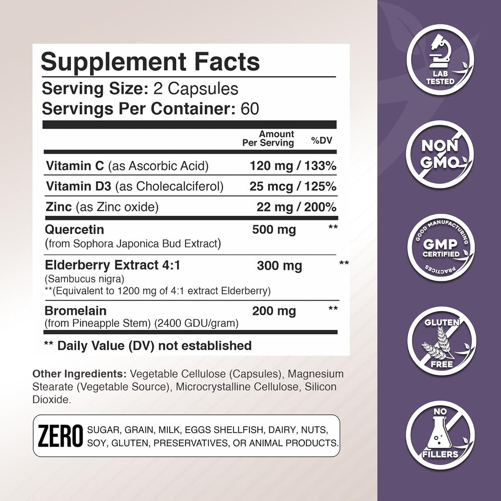 High potency Quercetin with Bromelain