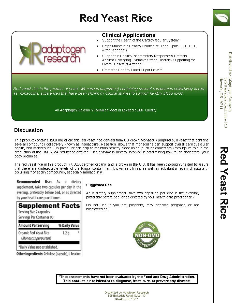 high potency red yeast rice 1200 mg