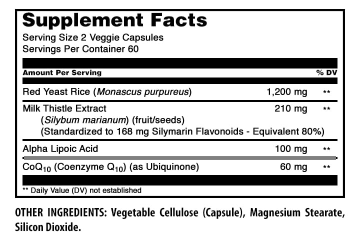 High potency Red Yeast Rice supplement