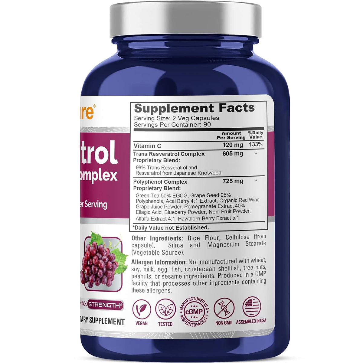 High potency Resveratrol 1450 mg