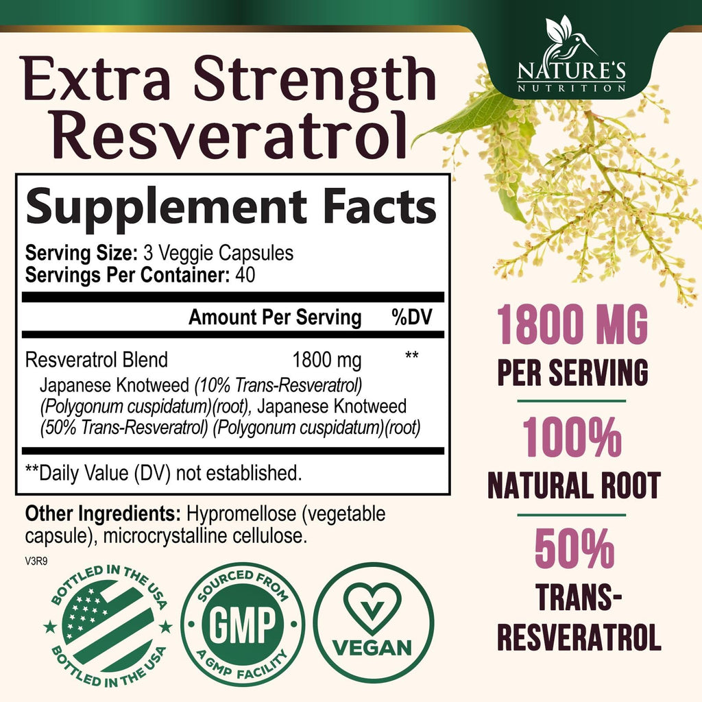 High potency Resveratrol 1800 mg