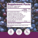 High potency Resveratrol 500 mg supplement