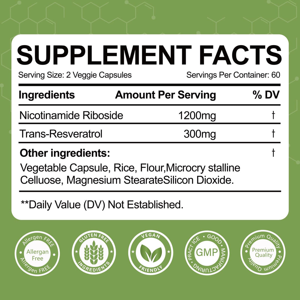 High potency resveratrol antioxidant supplement