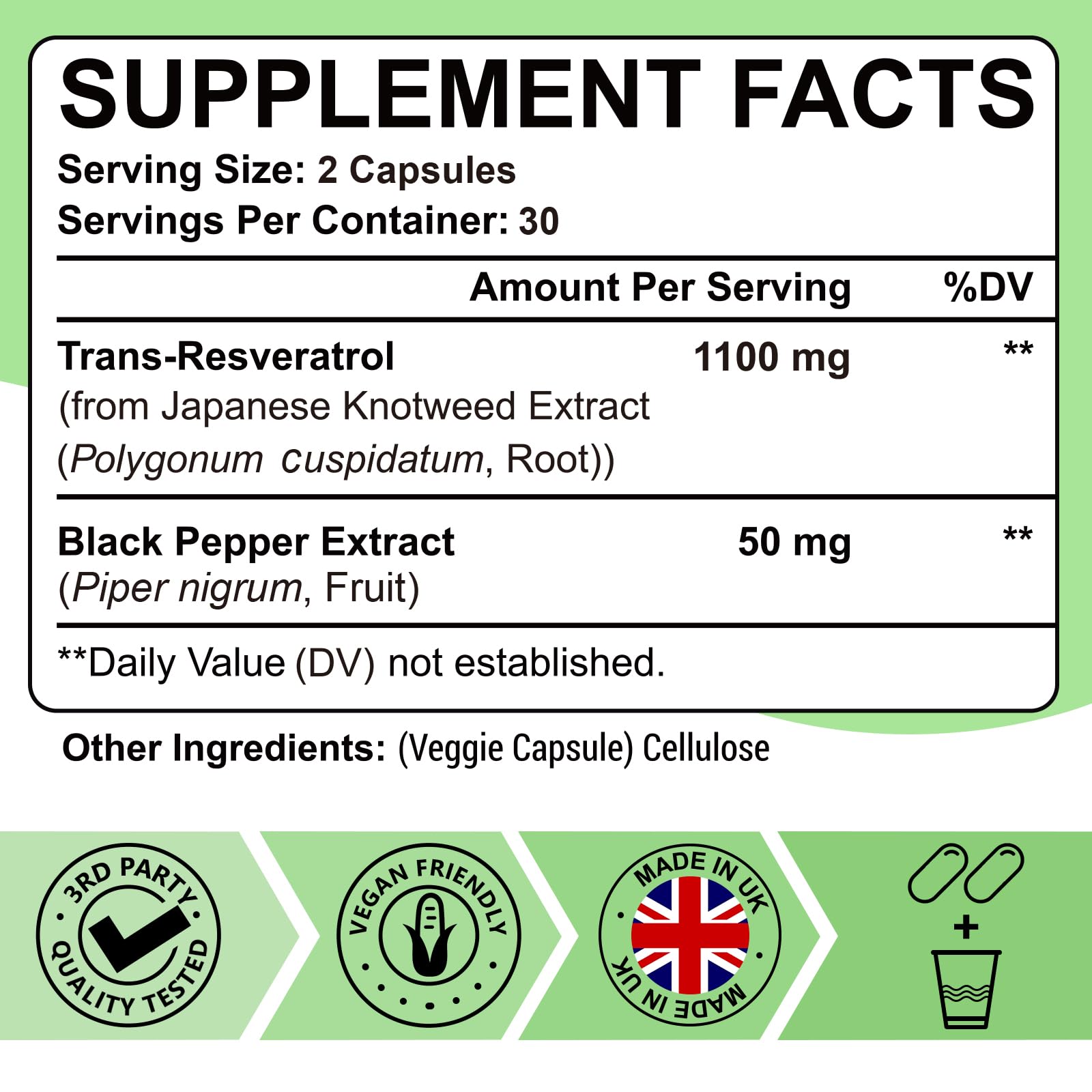 high potency resveratrol antioxidant supplement