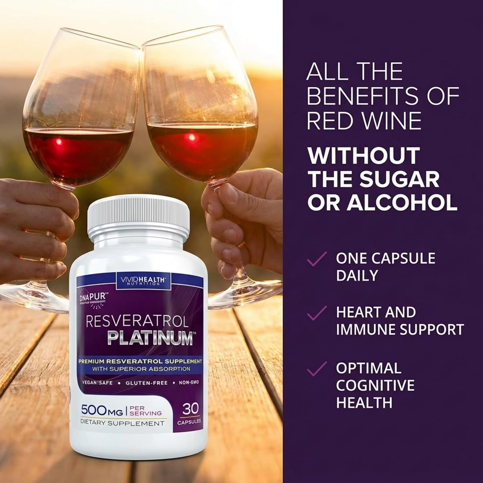 High potency Resveratrol for vitality