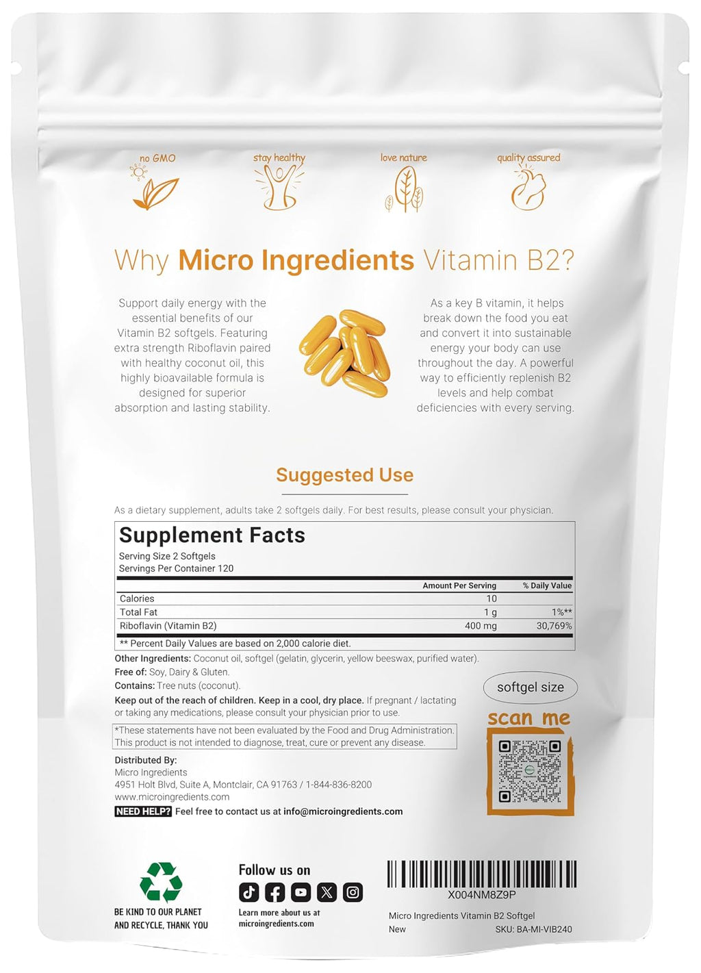 high potency riboflavin supplement