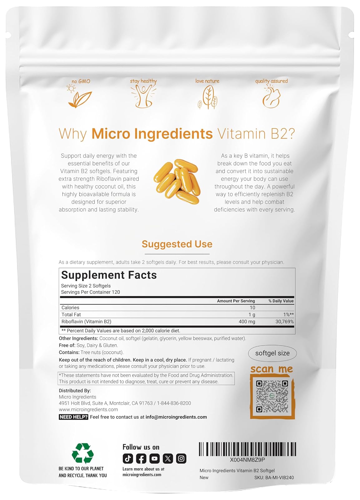 high potency riboflavin supplement