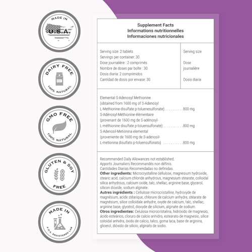 High potency S-Adenosyl Methionine formula