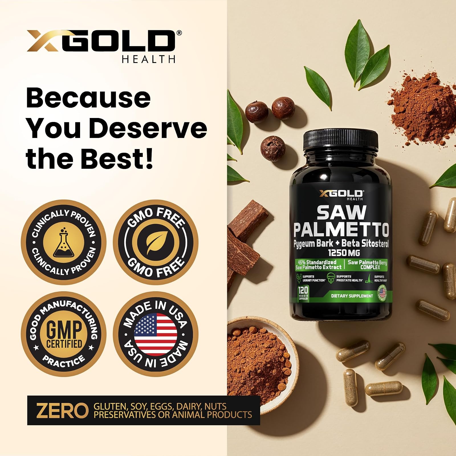 high potency saw palmetto 1250 mg