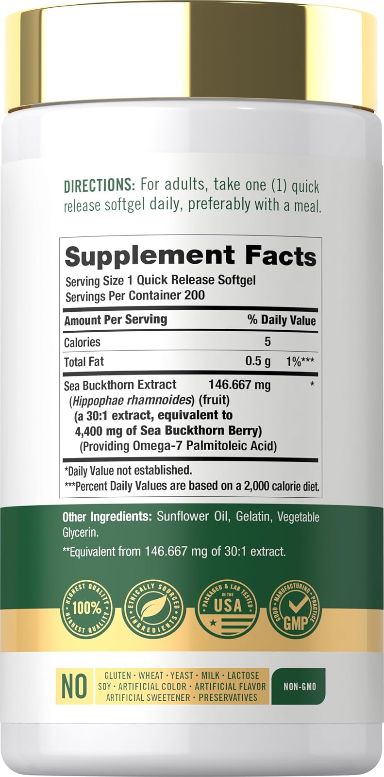 High potency Sea Buckthorn capsules