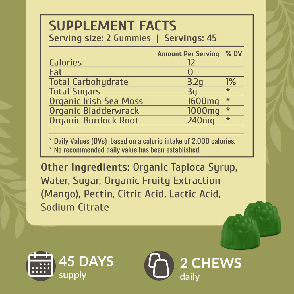 High potency sea moss for wellness