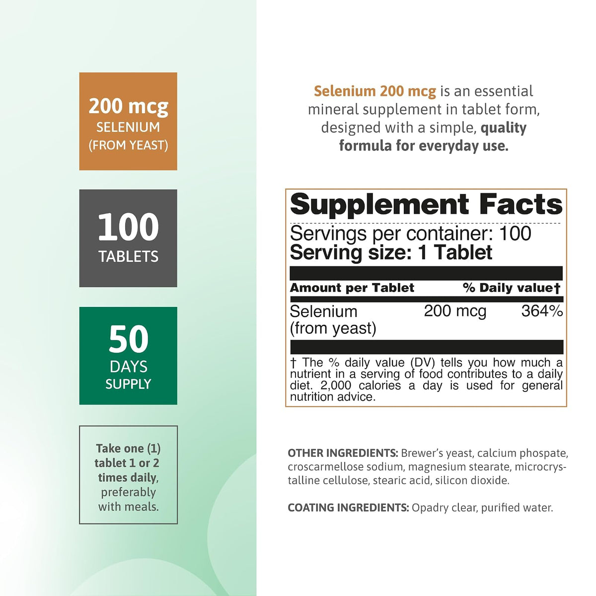 High potency selenium mineral supplement