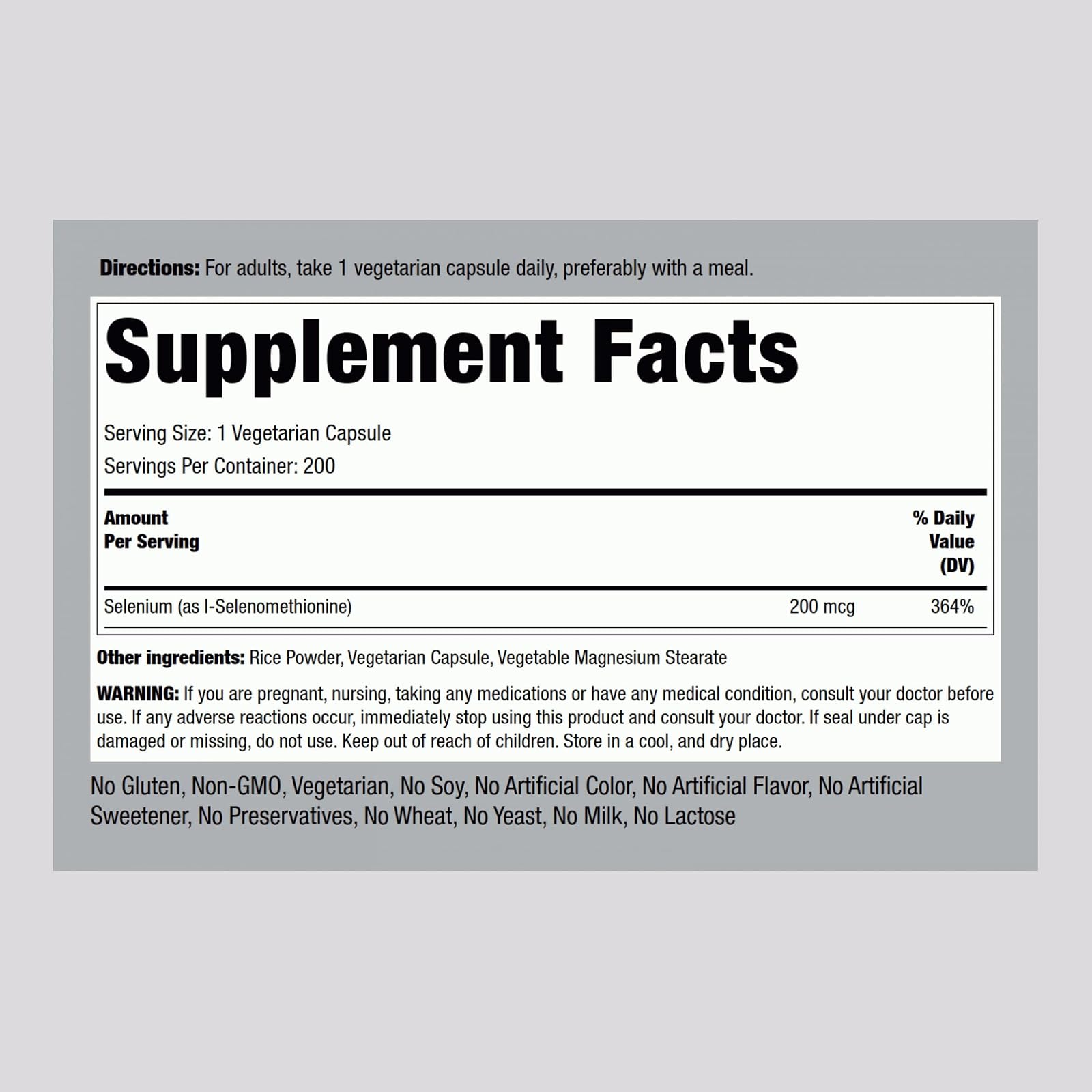 high potency selenium supplement for health