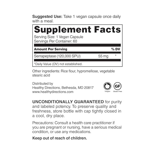 High potency serrapeptase formula