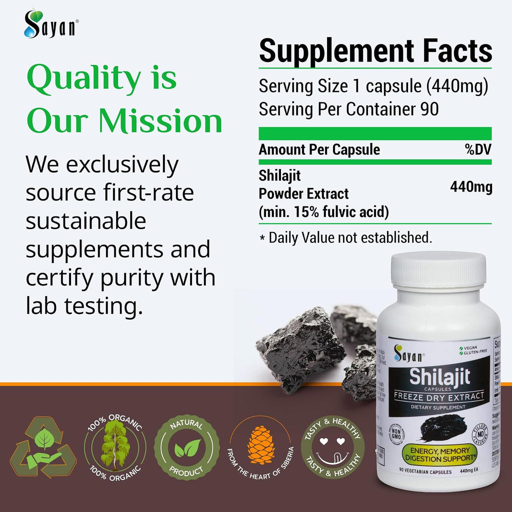 High potency Shilajit supplement