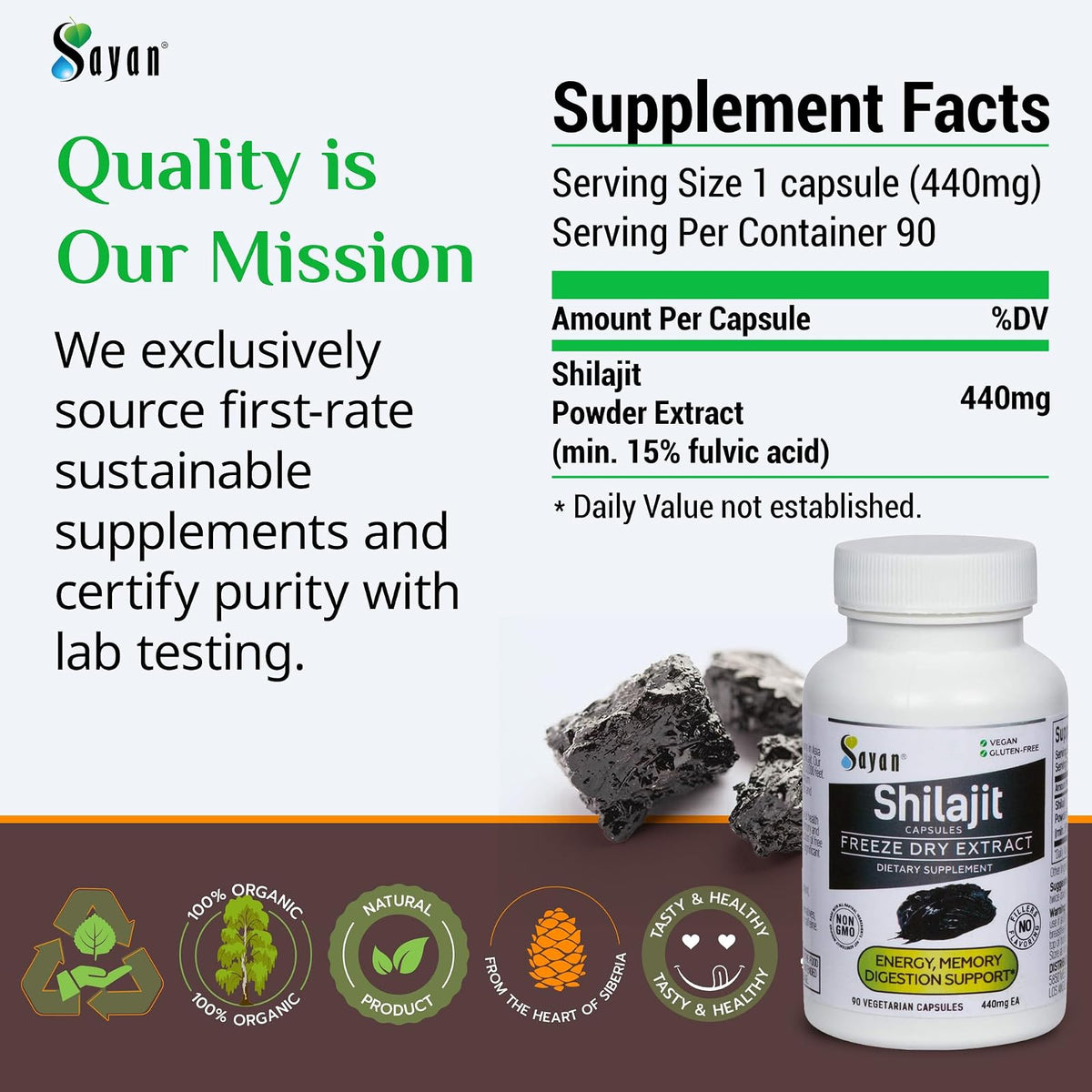 High potency Shilajit supplement