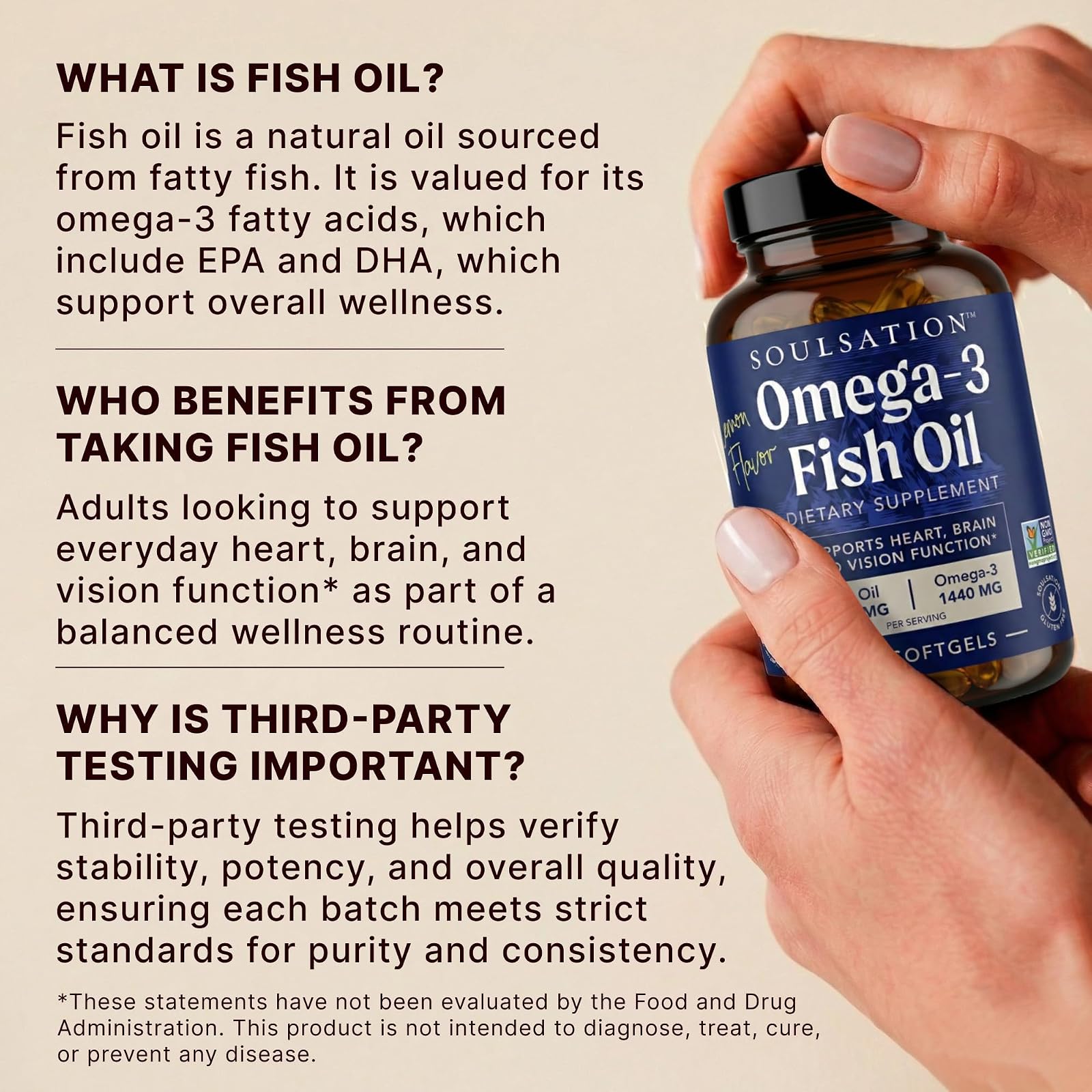 high potency SOULSATION fish oil 2400 mg