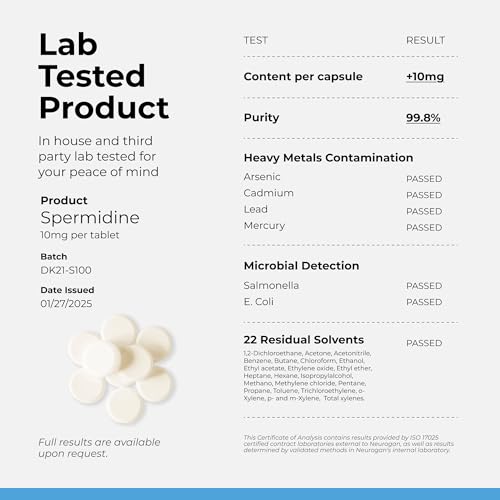 High potency spermidine for vitality