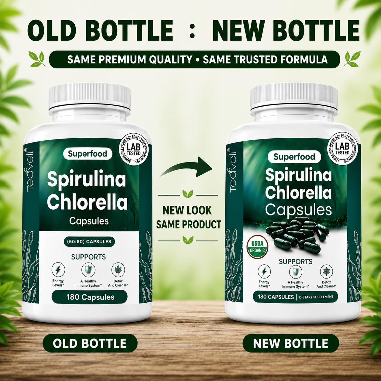 high potency spirulina & chlorella supplement