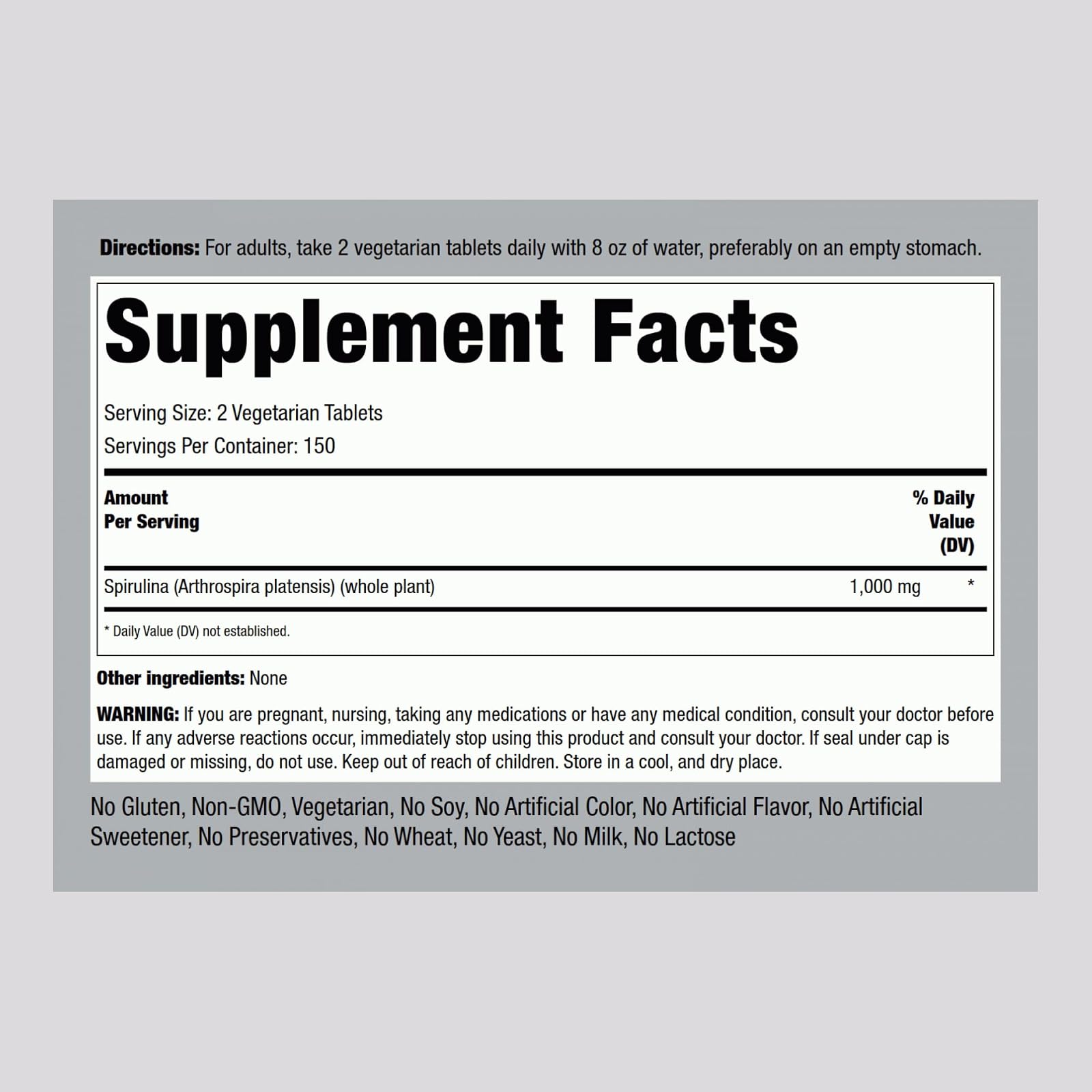 high potency spirulina supplement